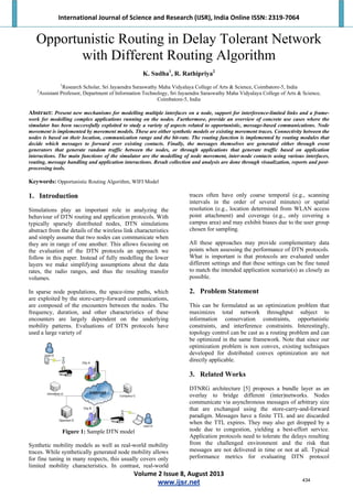 Opportunistic Routing in Delay Tolerant Network with Different Routing Algorithm | PDF