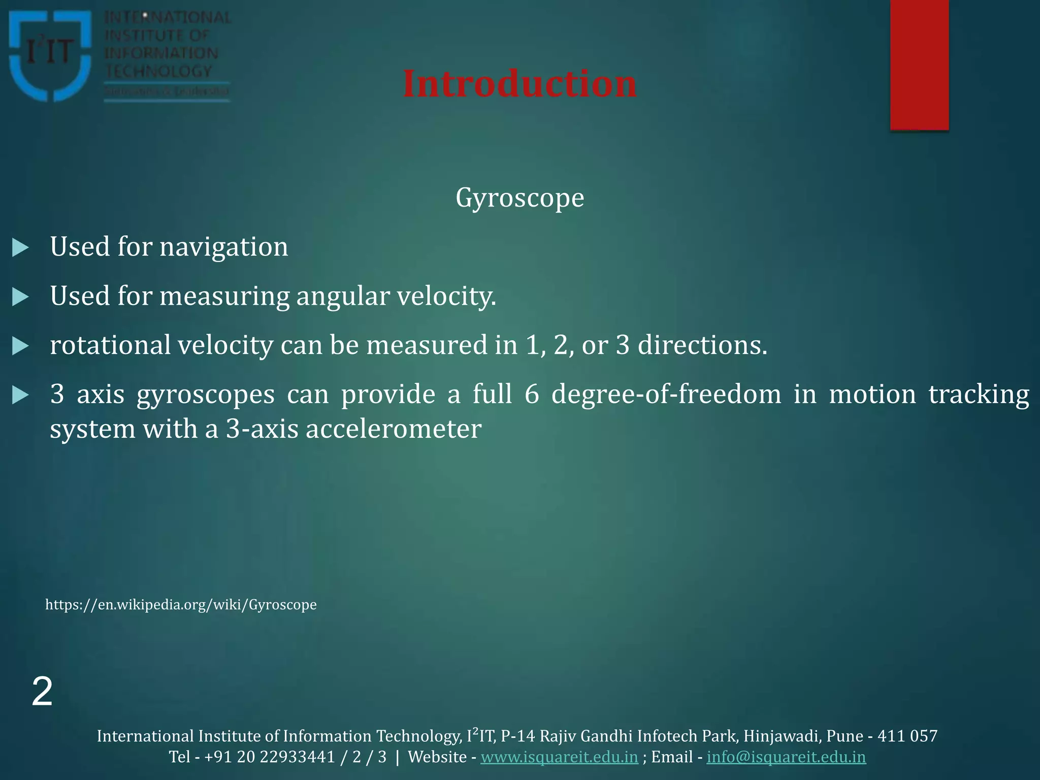 MT Gyroscope Technology & Applications | PPT