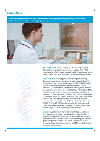 Helping MedTech OEMs Successfully Navigate EU MDR Landscape | PDF