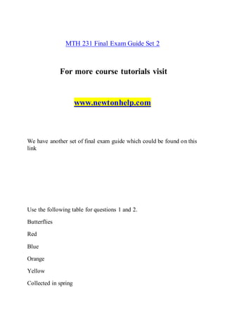 MTH 231 Great Stories /newtonhelp.com