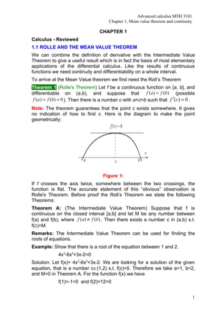 Mth3101 Advanced Calculus Chapter 1 | DOC