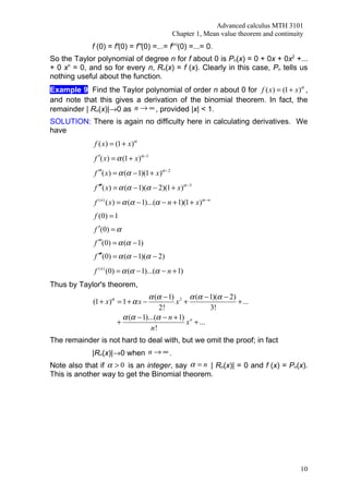 Mth3101 Advanced Calculus Chapter 1 | DOC | Physics | Science
