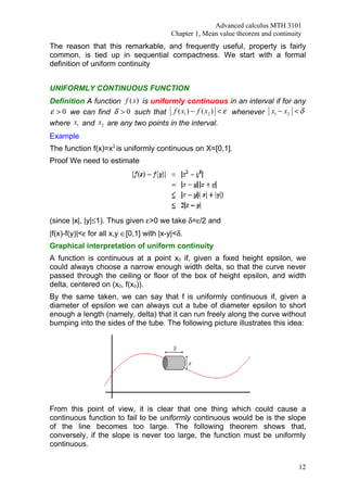 Mth3101 Advanced Calculus Chapter 1 | DOC | Physics | Science
