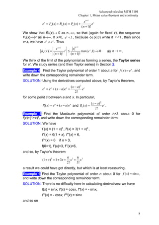 Mth3101 Advanced Calculus Chapter 1 | DOC | Physics | Science