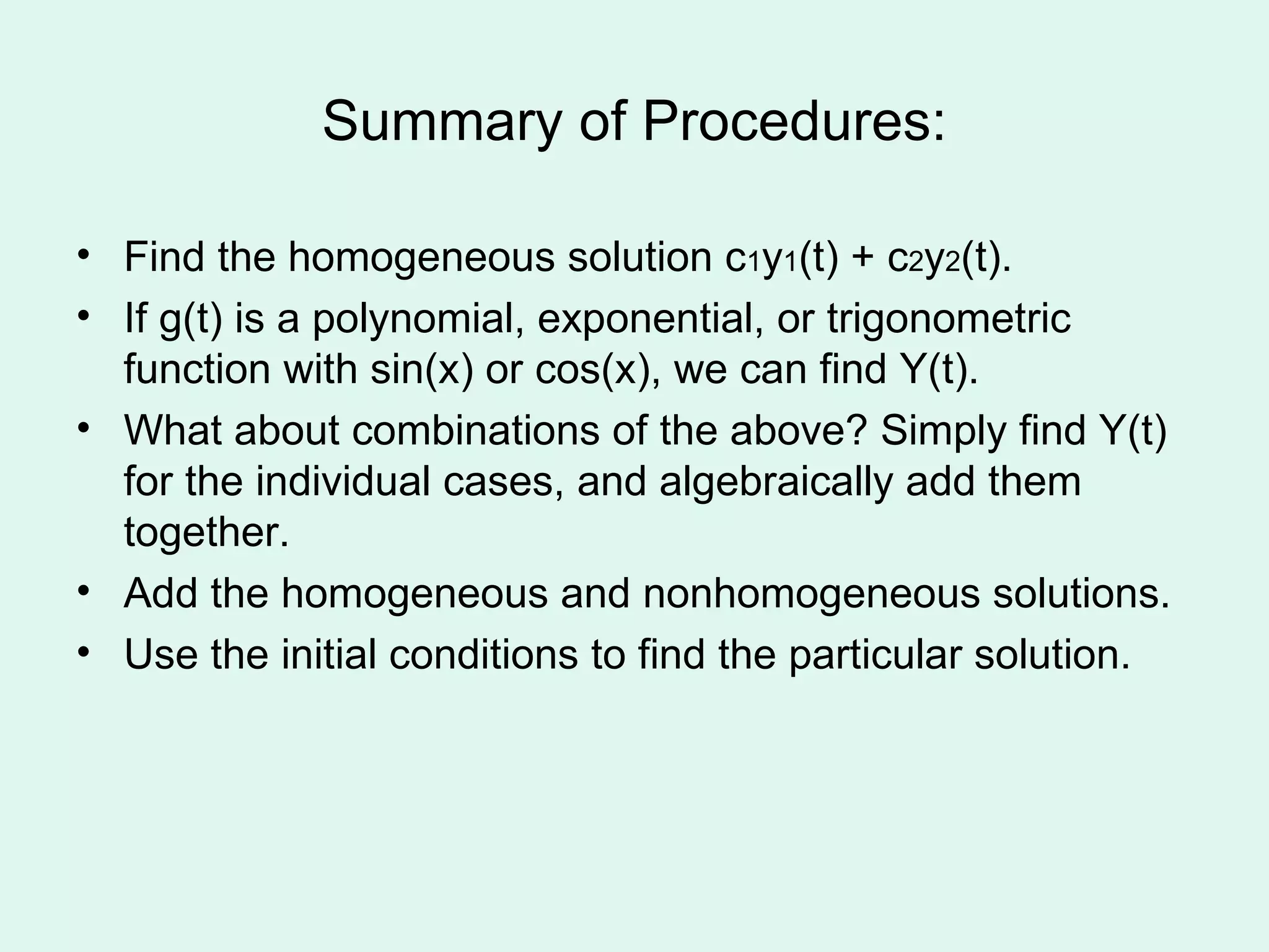 Differential Equations Lecture: Non-Homogeneous Linear Differential ...