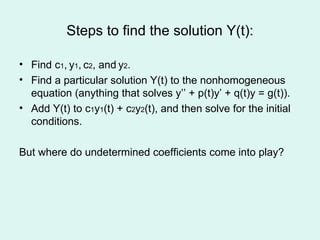 Differential Equations Lecture: Non-Homogeneous Linear Differential ...