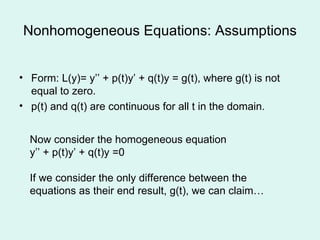 Differential Equations Lecture: Non-Homogeneous Linear Differential ...