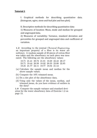 Mth3401 tutorial 1 | PDF | Science
