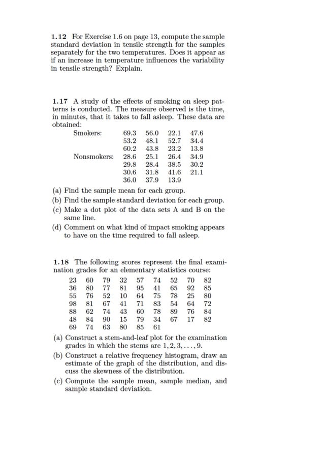 Mth3401 tutorial 1 | PDF