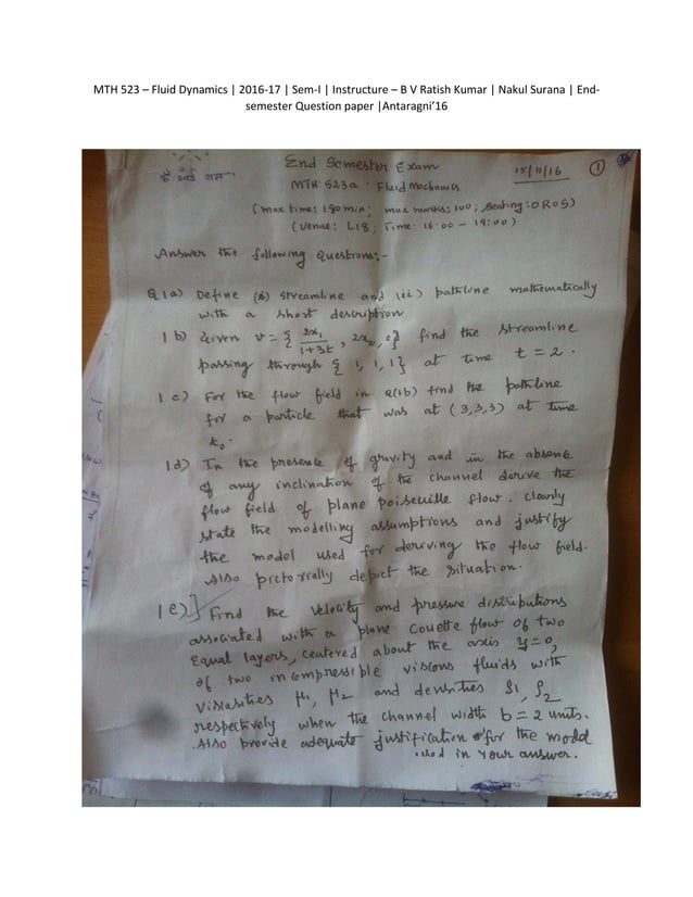 Mth 523 end sem paper | PDF