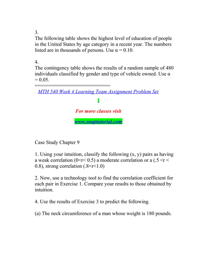 Mth 540 Massive Success / snaptutorial.com