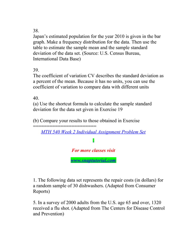 Mth 540 Massive Success / snaptutorial.com