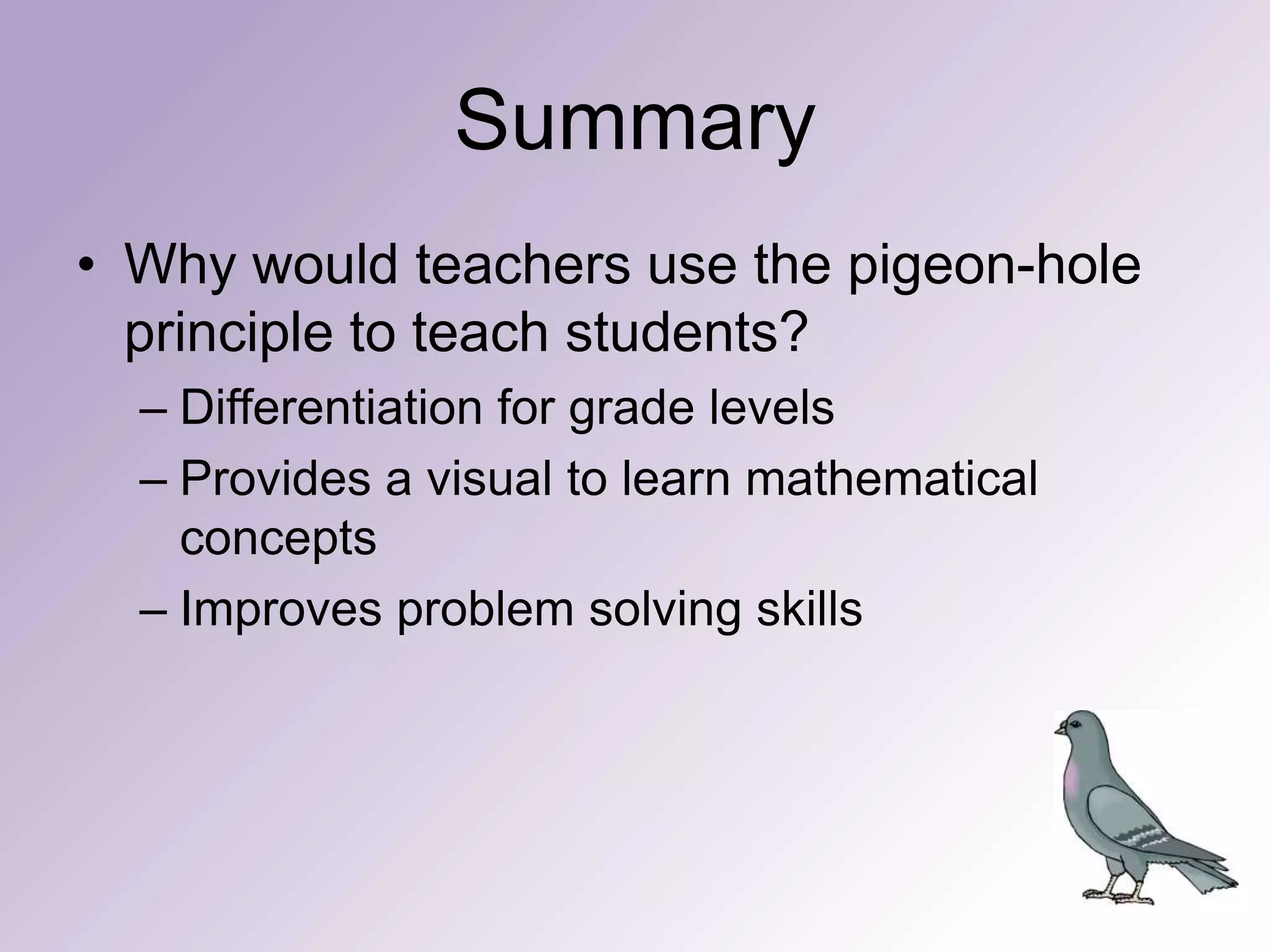 Pigeonhole Principle | PPTX
