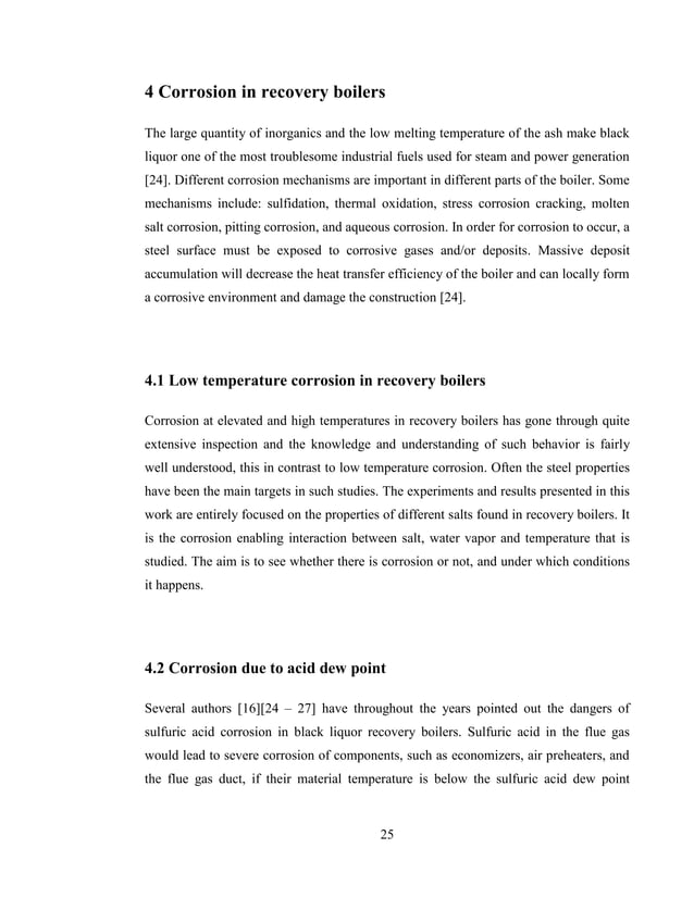 Low temperature corrosion in black liquor recovery boilers due to hygroscopic salts in ash | PDF ...