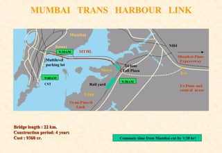 Mthl( Mumbai Transe Harbour link) | PPT
