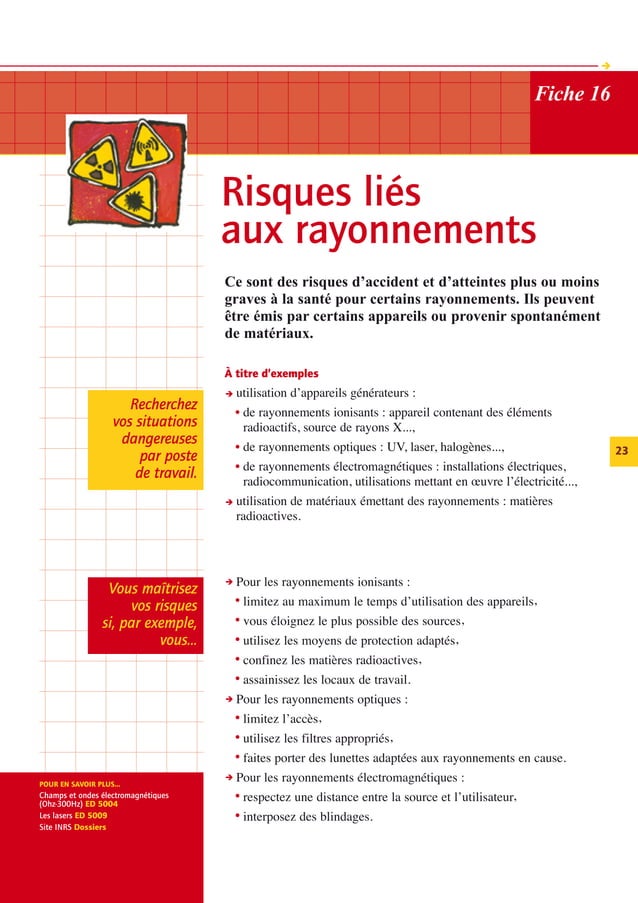 Méthode inrs d'évaluation des risques professionnels