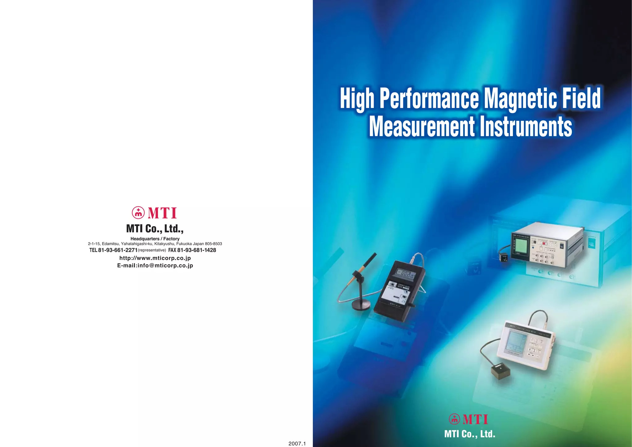 MTI Japan Magnetic Field Measurement Instruments | PDF