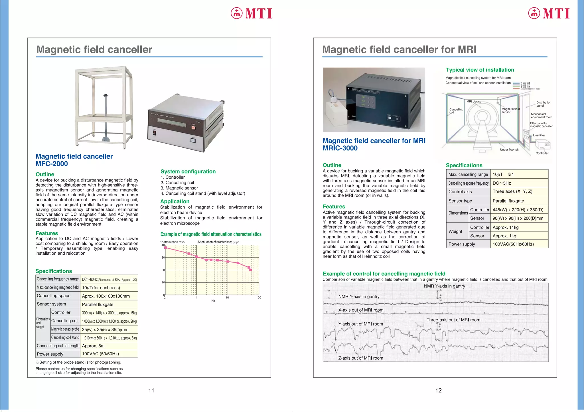 MTI Japan Magnetic Field Measurement Instruments | PDF