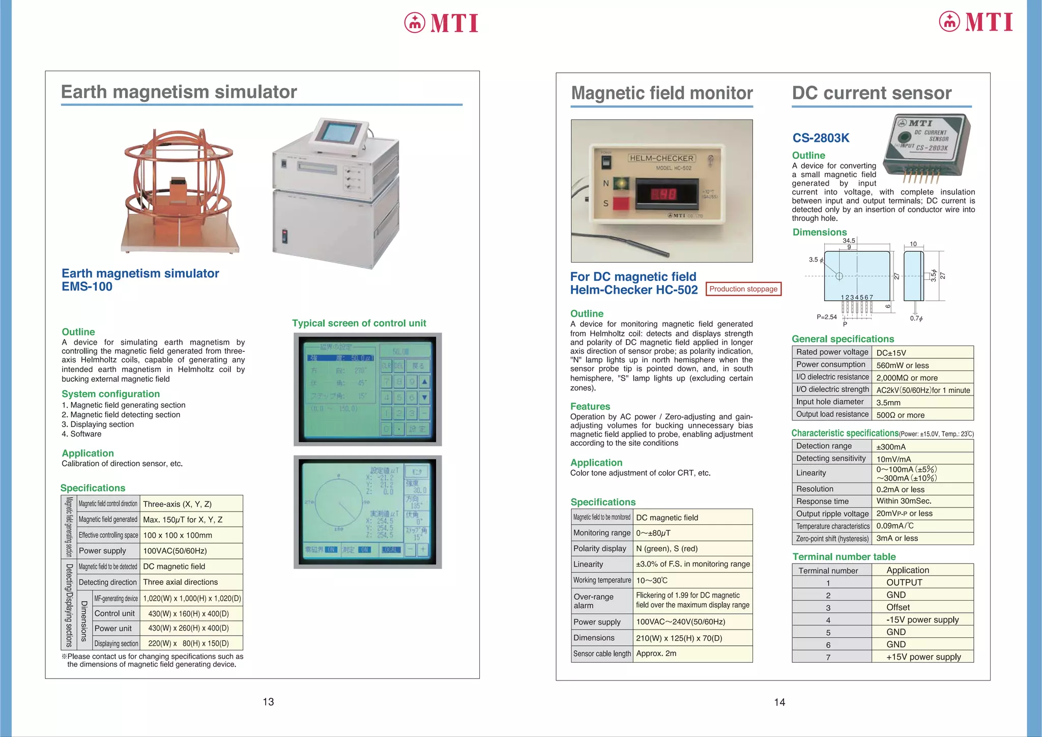 MTI Japan Magnetic Field Measurement Instruments | PPT