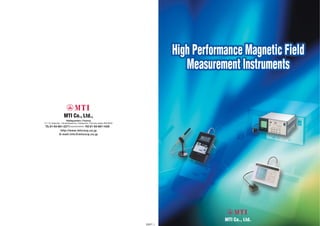 MTI Japan Magnetic Field Measurement Instruments | PDF