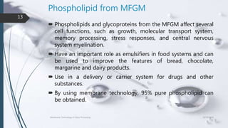 Membrane technology in prophylactic biologicals in milk | PPTX