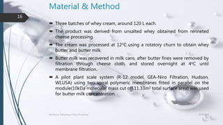 Membrane technology in prophylactic biologicals in milk | PPTX
