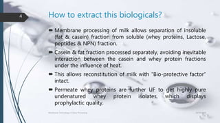 Membrane technology in prophylactic biologicals in milk | PPTX