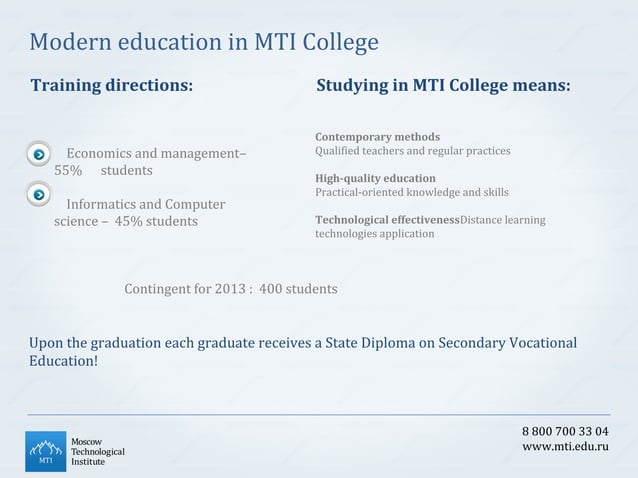 MTI presentation (abridged version) | PPT | Professional School | Postgraduate Education