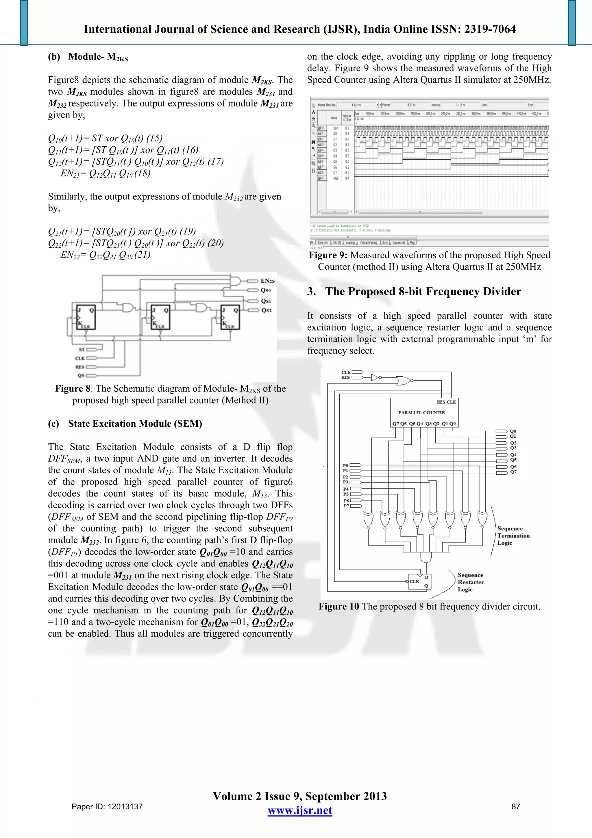 High Speed 8-bit Counters using State Excitation Logic and their ...