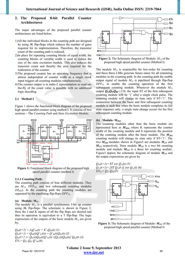 High Speed 8-bit Counters using State Excitation Logic and their ...