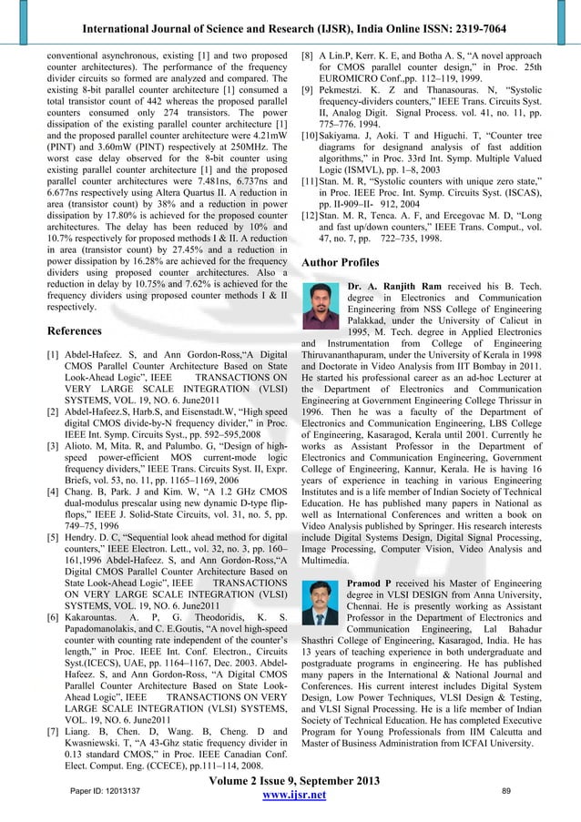 High Speed 8-bit Counters using State Excitation Logic and their ...