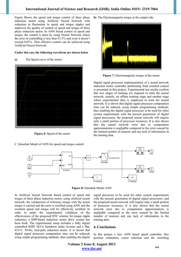 Artificial Neural Network Based Speed and Torque Control of Three Phase Induction Motor | PDF