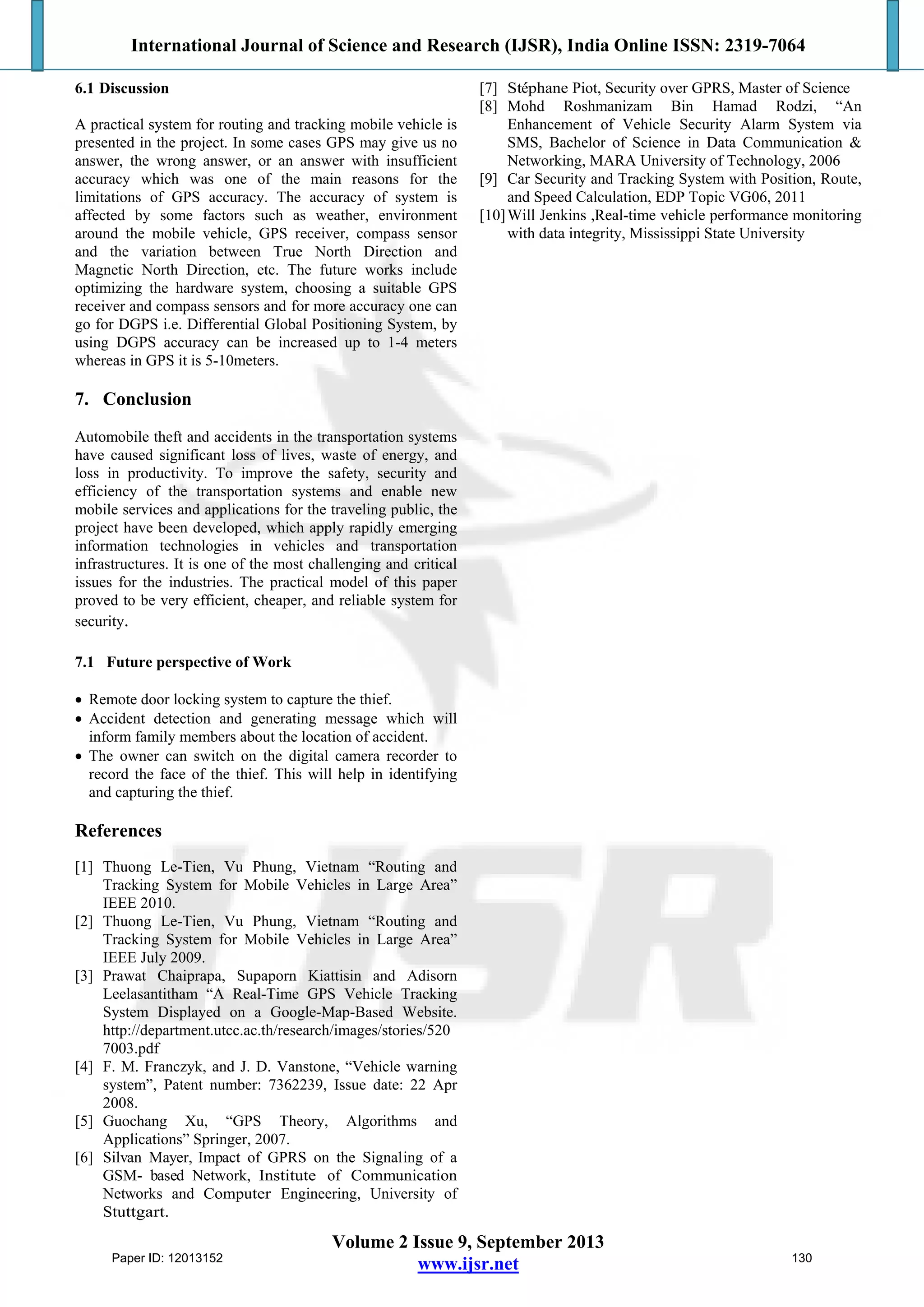 Vehicle Tracking System Using GPS | PDF