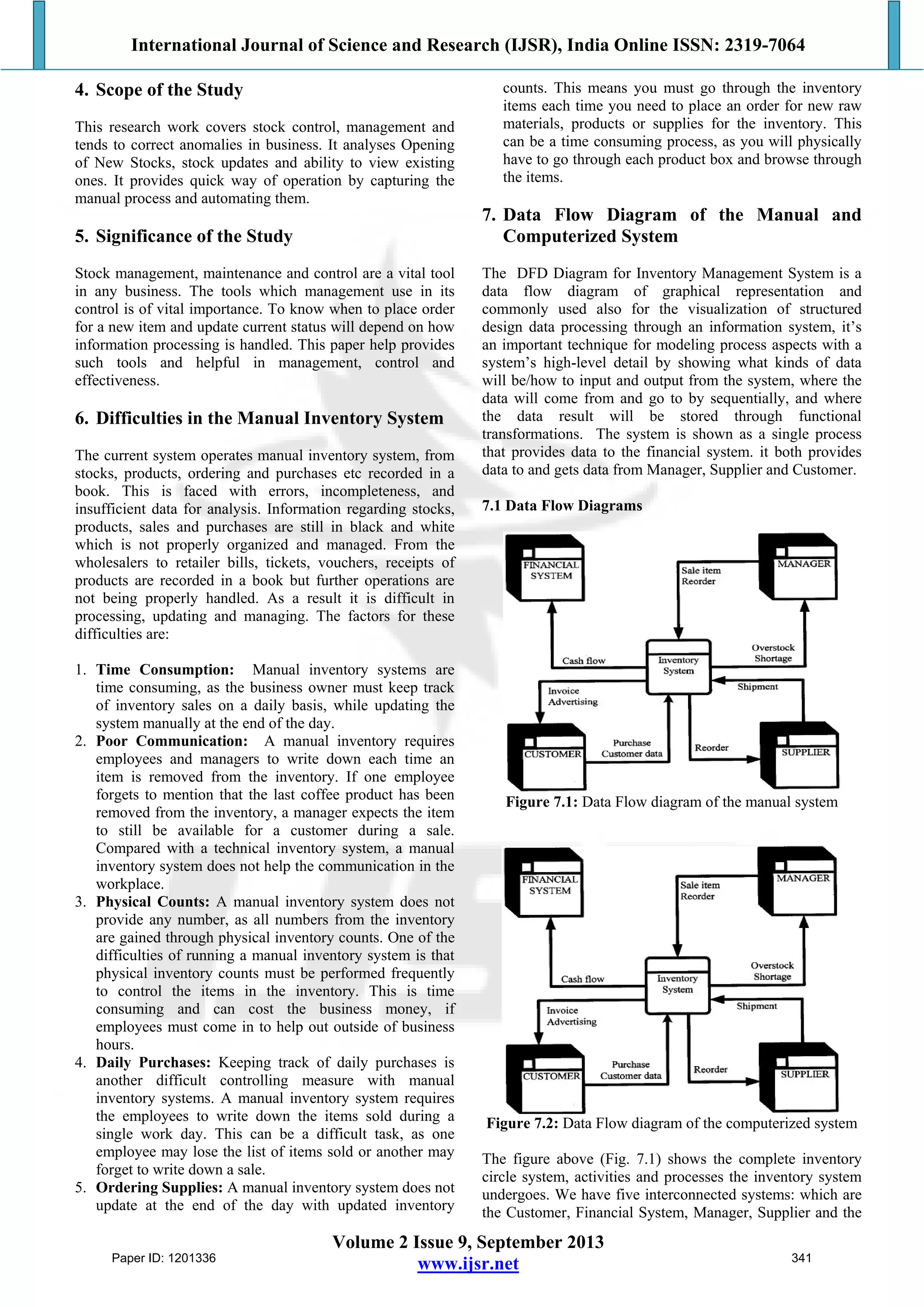 Design of a Computerized Inventory Management System for Supermarkets | PDF