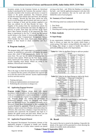 Design of a Computerized Inventory Management System for Supermarkets | PDF