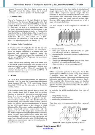 Performance Analysis of Various Video Compression Techniques | PDF