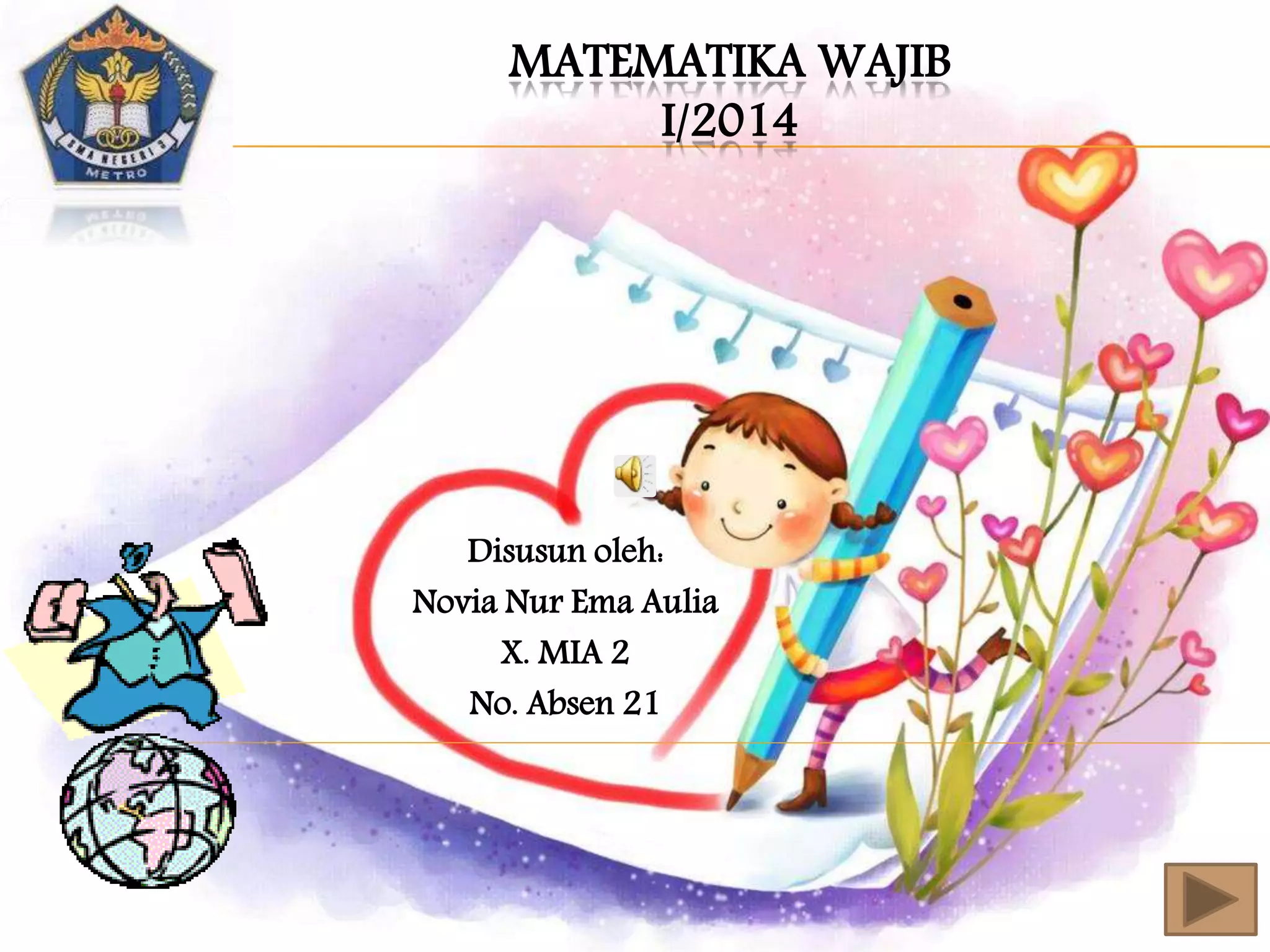 Contoh Matriks, Barisan dan Deret, Harga Mutlak & Petridaksamaan Linear ...