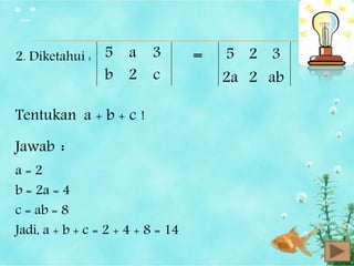 Contoh Matriks, Barisan dan Deret, Harga Mutlak & Petridaksamaan Linear ...