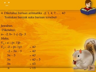 Contoh Matriks, Barisan dan Deret, Harga Mutlak & Petridaksamaan Linear ...