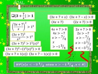 Contoh Matriks, Barisan dan Deret, Harga Mutlak & Petridaksamaan Linear ...