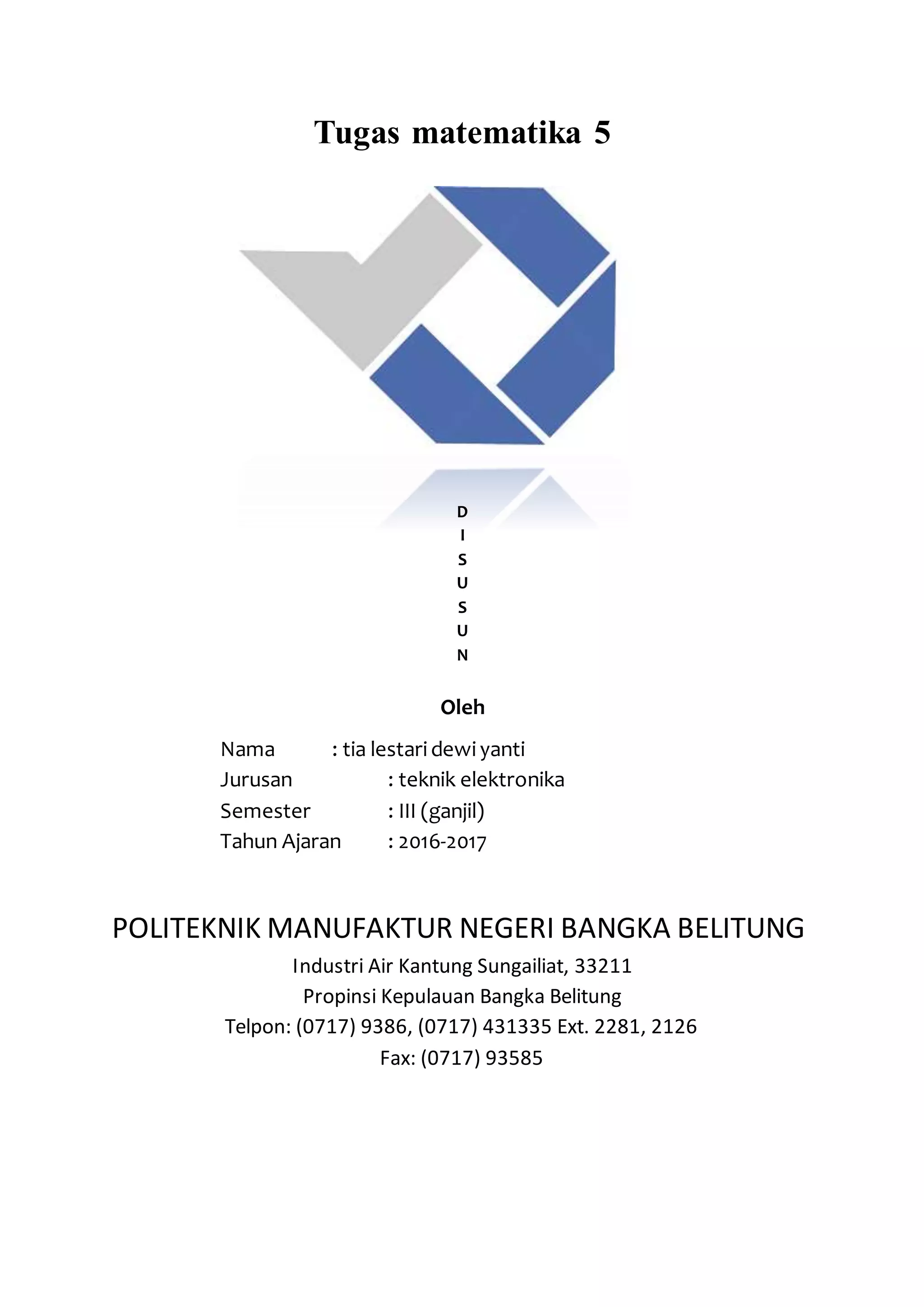 Tugas Matematika 5 | PDF