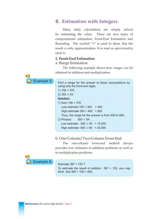 Math Chapter 1 - Integers | PDF