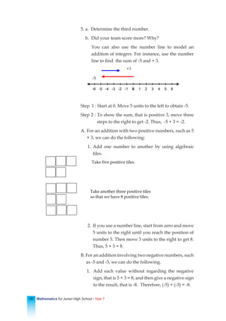 Math Chapter 1 - Integers | PDF