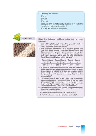 Math Chapter 1 - Integers | PDF