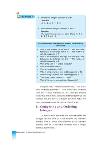 Math Chapter 1 - Integers | PDF