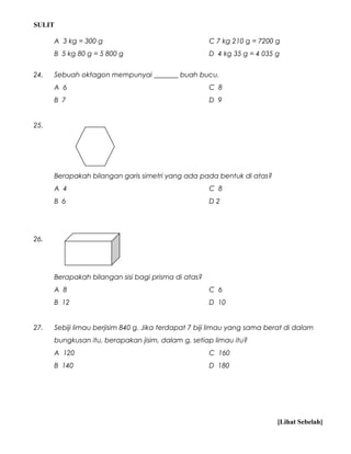 Mt kertas 1 thn 3 | DOC