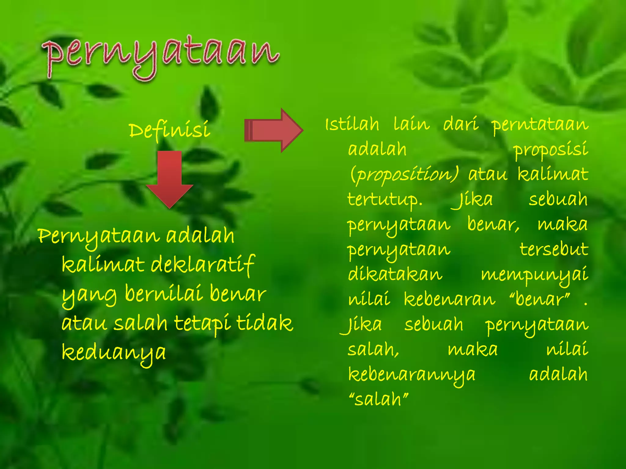 Pernyataan dan Perangkai Logika | PPTX