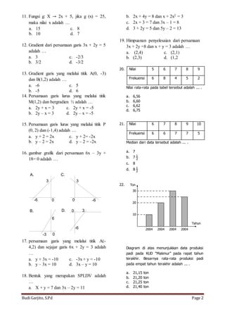 Mtk kls 8 smp n51 dan hk | DOCX
