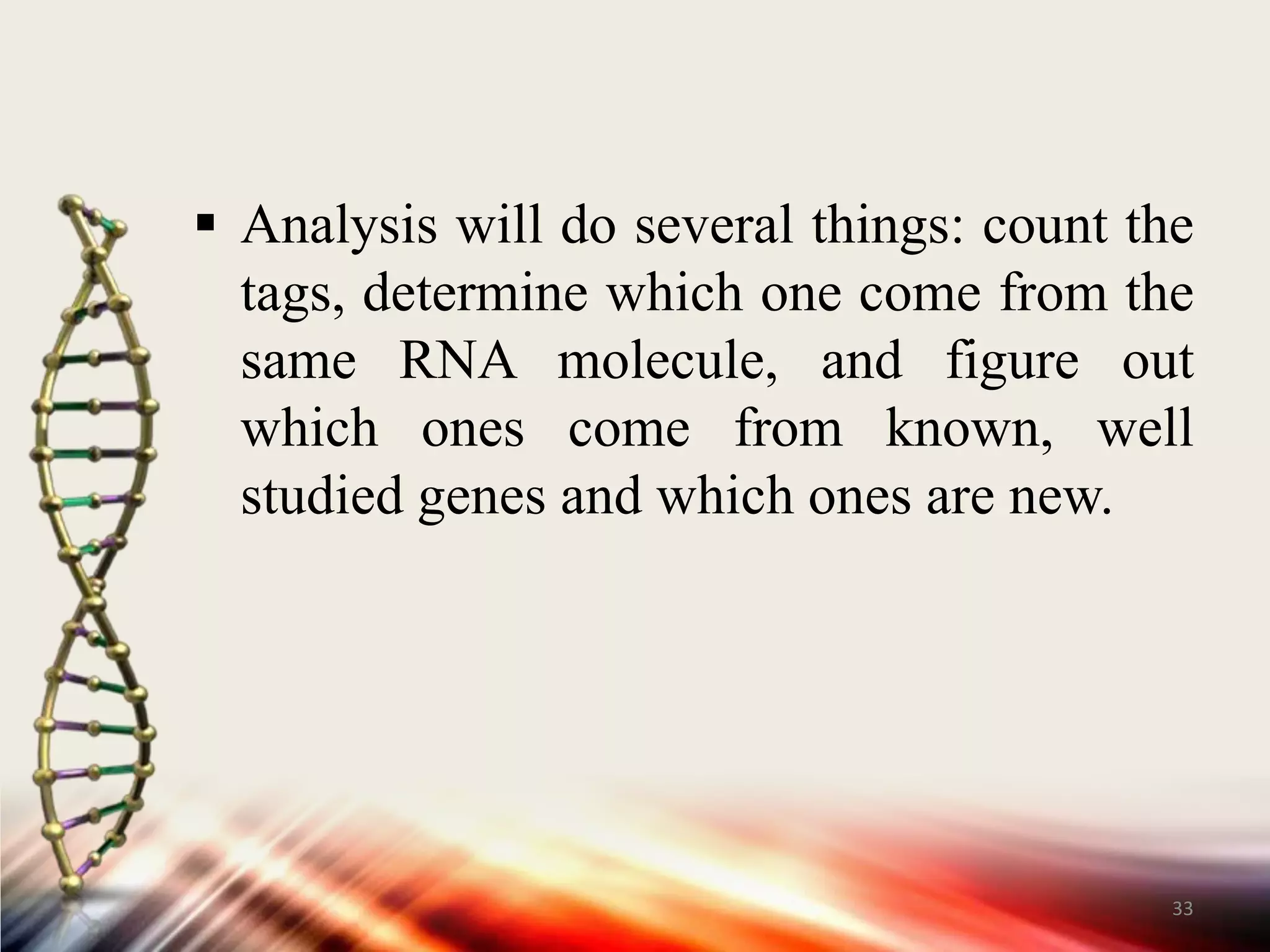 SAGE (Serial analysis of Gene Expression) | PPTX