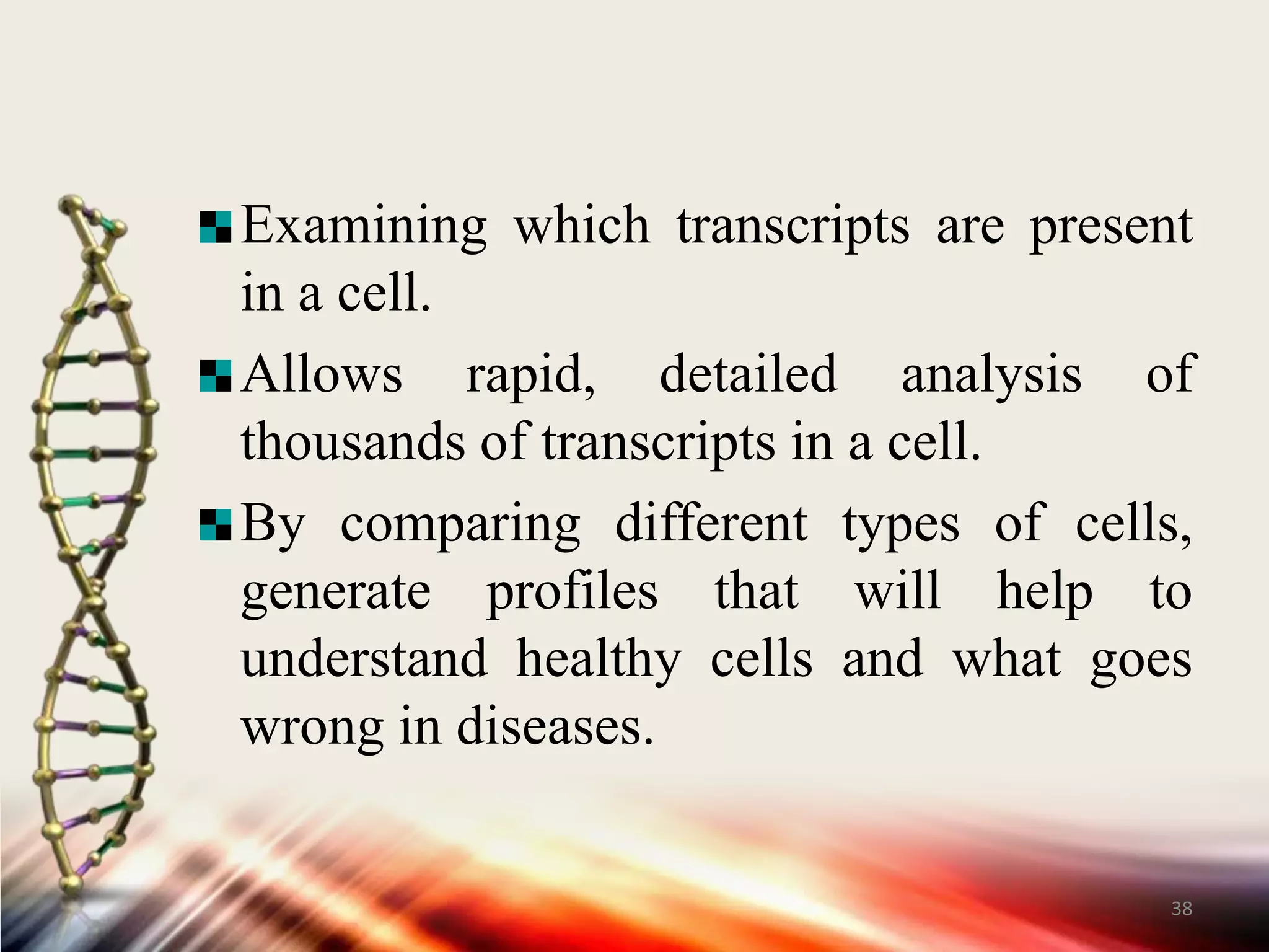 SAGE (Serial analysis of Gene Expression) | PPTX